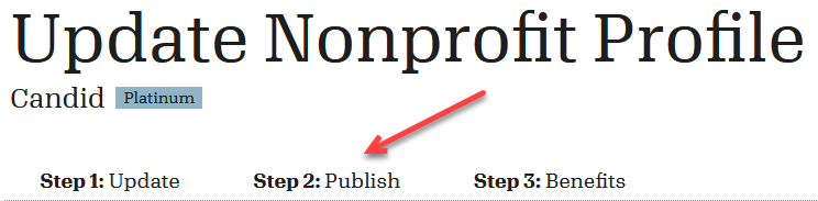 How to Publish Updates to your Organization's Profile