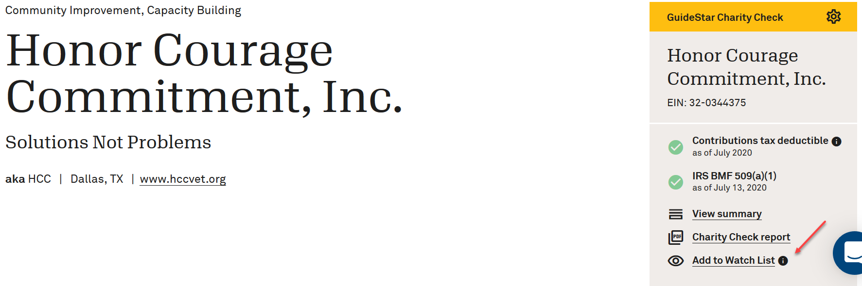 GuideStar Charity Check help